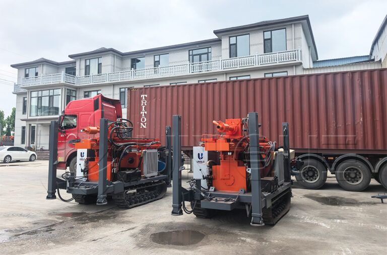 UY300 Crawler Water Well Drilling Rig Exported To Peru: 300m Depth With ...
